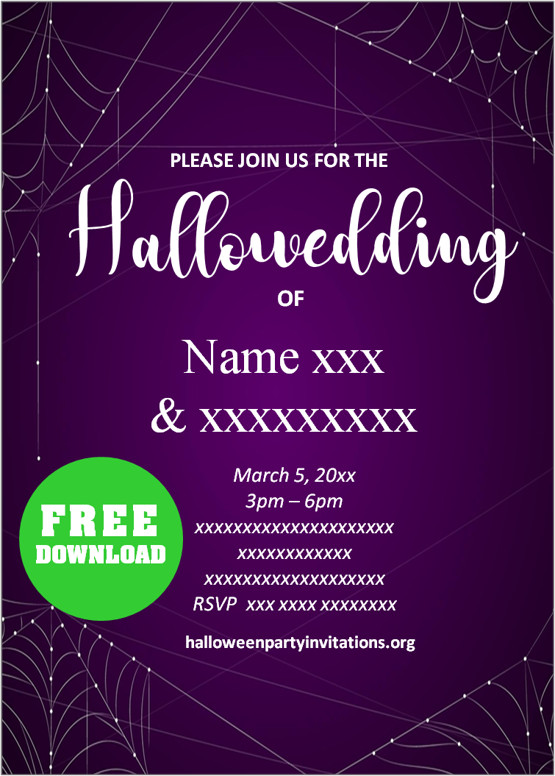 Free Printable Halloween Wedding Invitations FREE PRINTABLE TEMPLATES