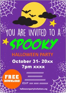 Free Printable Spooky Halloween Invitations Templates 🎃