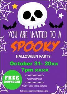 Free Printable Spooky Halloween Invitations Templates 🎃